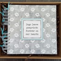 Dog lover gift, memory book, 8" x 8" scrapbook in gift box - Keep It In ...
