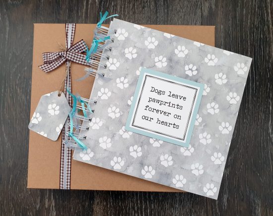 Dog lover gift, memory book, 8" x 8" scrapbook in gift box - Keep It In ...