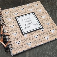 Dog memory book gift, 8" x 8" scrapbook in gift box - Keep It In A Frame