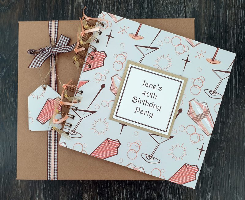 40th Birthday Memory Book, 8" x 8" scrapbook in gift box - Keep It In A ...